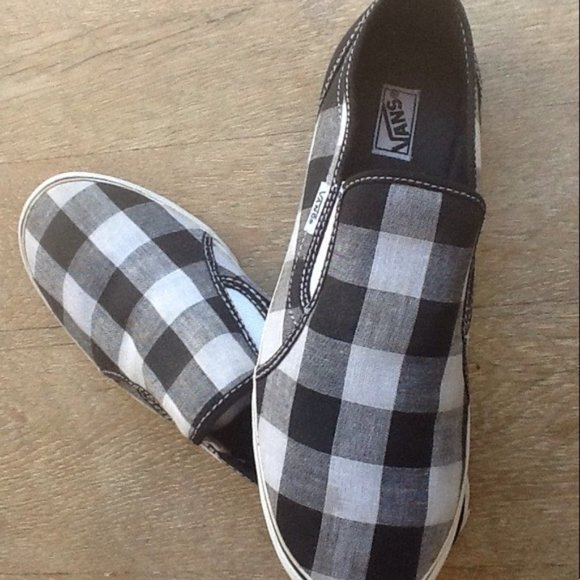 Vans | Shoes | Vans Shoes Black And White Checkered Pattern 75 | Poshmark